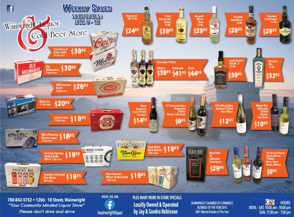 On Sale – Wainwright Liquor & Cold Beer Store