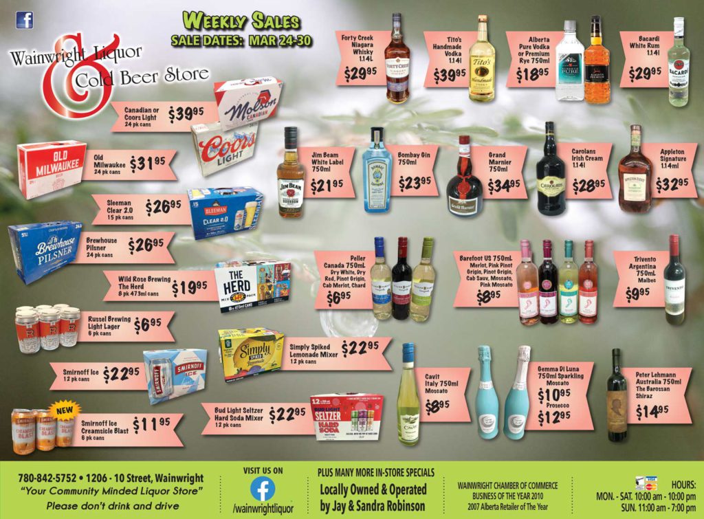 March-23 – Wainwright Liquor & Cold Beer Store